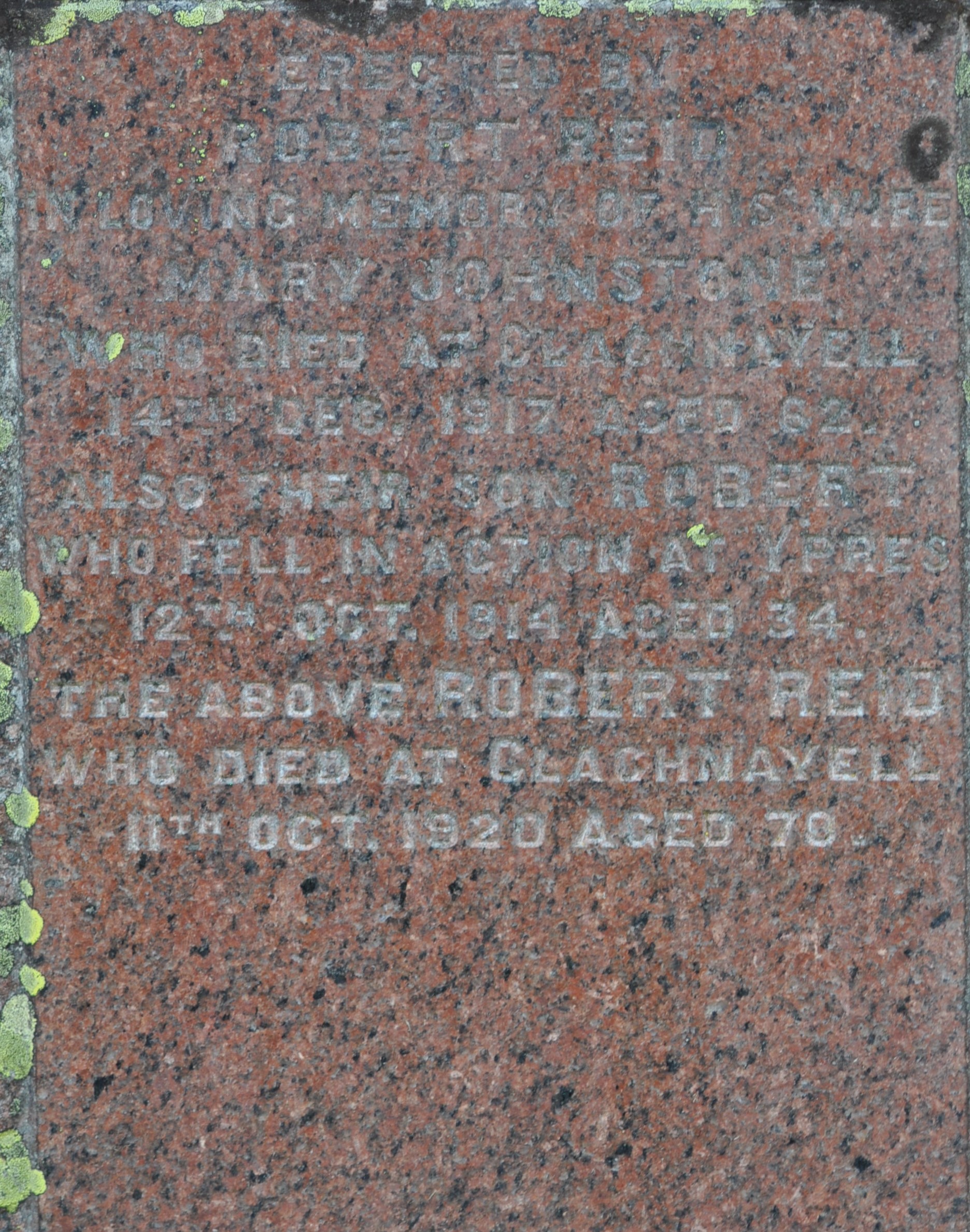 Corporal, 7630, Robert Reid (34) – Killed in Action – WW1 LIVES